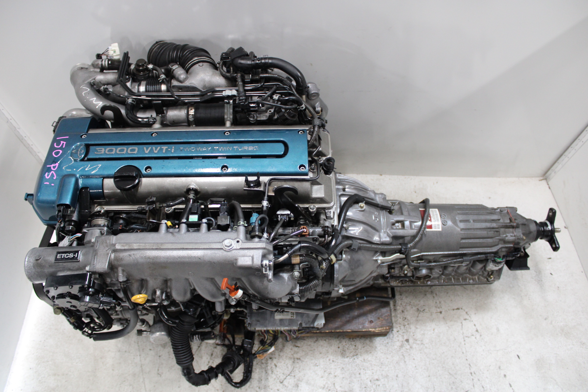 JDM 98-05 TOYOTA 2JZ-GTE VVT-I 3.0L I6 ENGINE WITH A/T + ECU WIRING ...