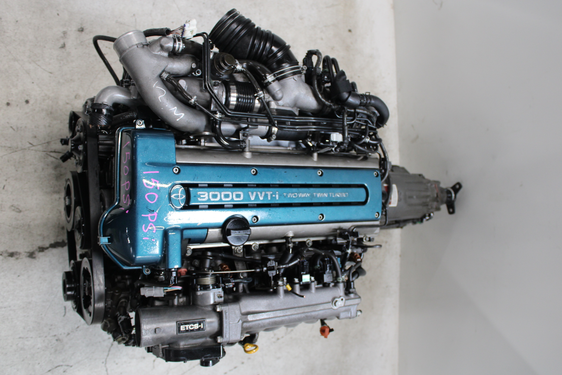 JDM 98-05 TOYOTA 2JZ-GTE VVT-I 3.0L I6 ENGINE WITH A/T + ECU WIRING ...