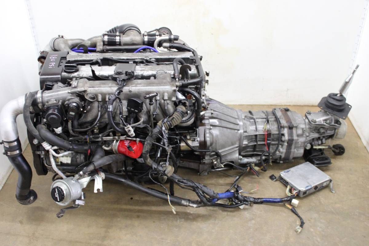 JDM 93-96 Toyota 1JZ-GTE NON VVTI Twin Turbo Engine 5 Speed R154 M/T ...
