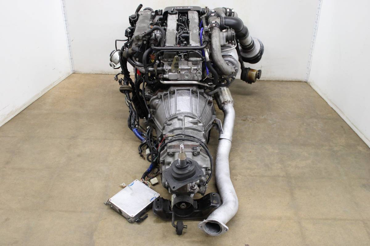 JDM 93-96 Toyota 1JZ-GTE NON VVTI Twin Turbo Engine 5 Speed R154 M/T ...