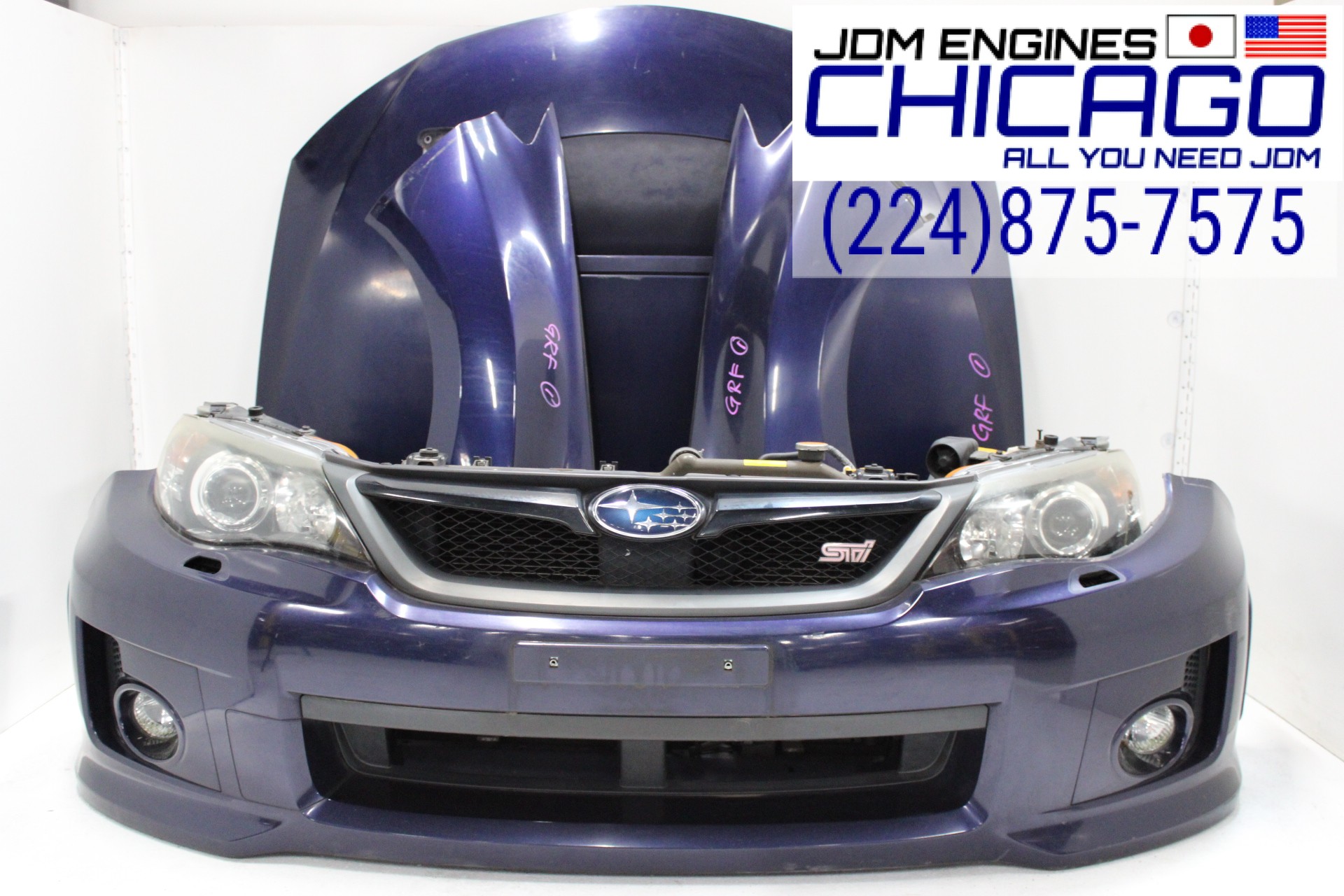 JDM 2008-2014 SUBARU IMPREZA WRX STI FRONT END NOSE CUT CONVERSION ...