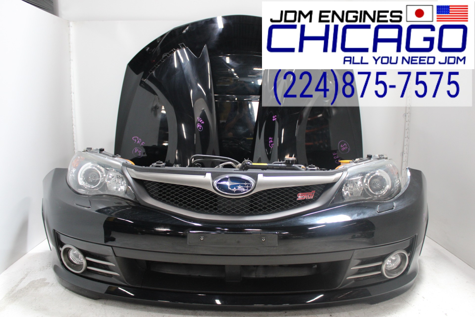JDM 2008-2014 SUBARU IMPREZA WRX STI FRONT END NOSE CUT CONVERSION ...
